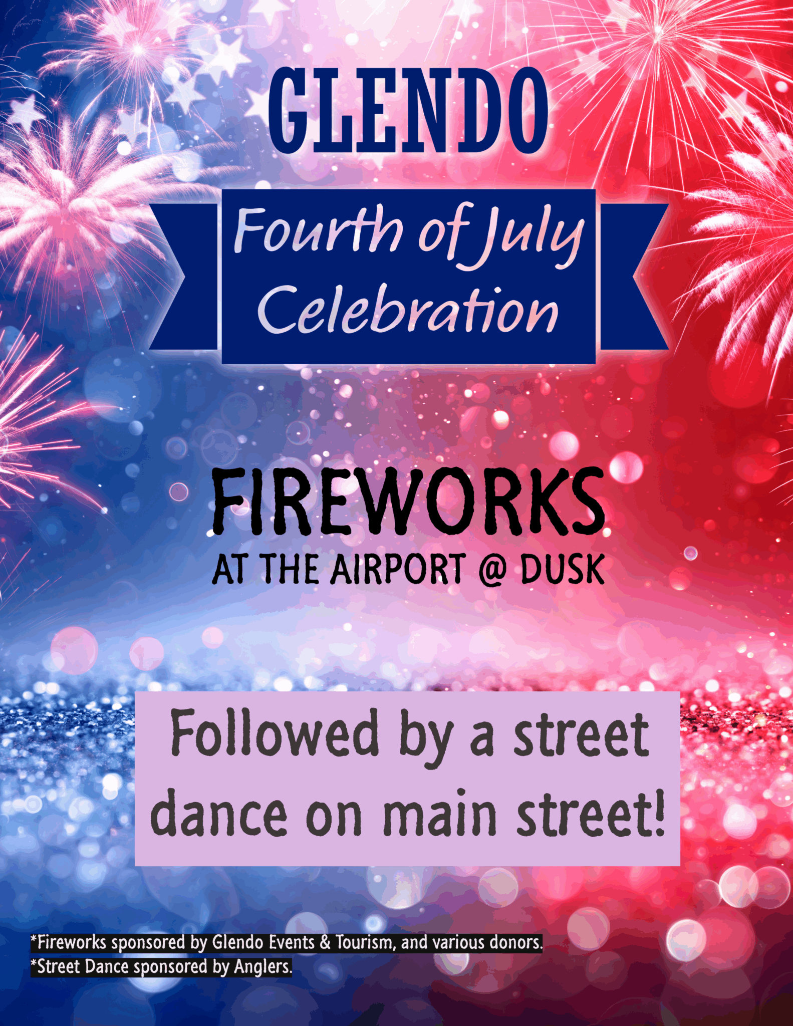 4th of July Celebration in Glendo- Firworks and Street Dance to follow